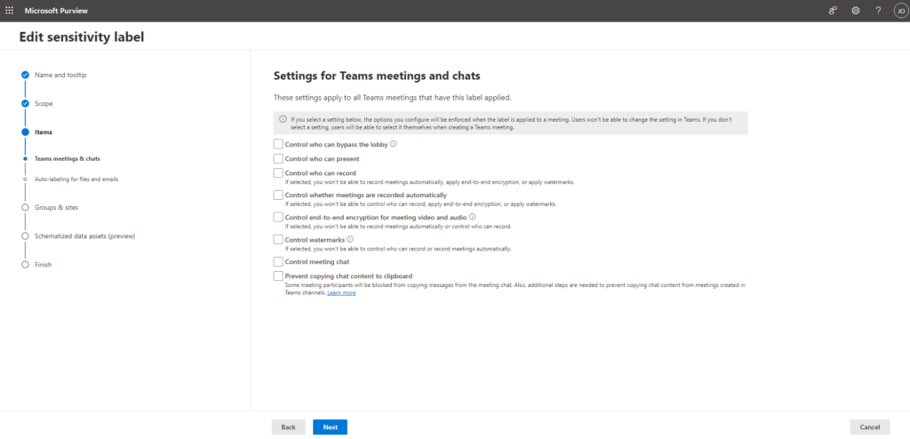 Microsoft Teams Premium en sensitivity labels
